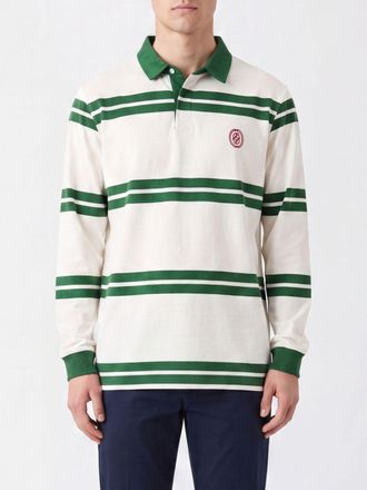 Dr&ocirc;le de Monsieur Dr&ocirc;le de Monsieur Polo ray&eacute; &agrave; manches longues en coton avec logo brod&eacute;