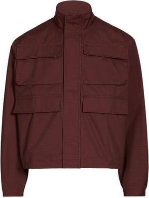 Arte gemischte Stehkragenjacke aus Baumwolle - rot