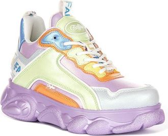 Buffalo Cld Chai Baskets végétaliennes à lacets pour femme Semelle épaisse, lilas, 38 EU