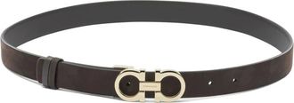 Ferragamo Femme, Accessoires, Brun, Taille: 85 CM Reversible Gancini Belt