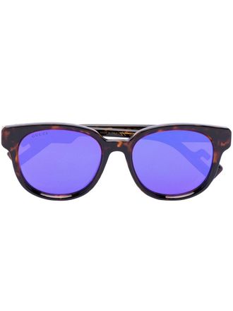 Gucci lunettes de soleil carr&eacute;es Mountain Injection - Marron