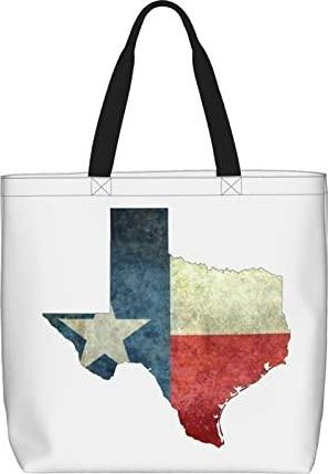 Generic Sac Fourre-Tout Drapeau De L&Eacute;tat Du Texas Femmes Sac &Agrave; Bandouli&egrave;re Pliable Personnaliser Sacs En Toile, Pour Voyage, Shopping, Burea, Femmes