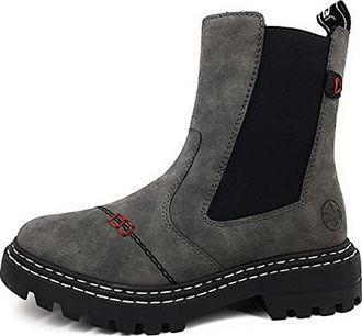 Rieker Femme Z9653 Botte Tendance, Gris, 36 EU