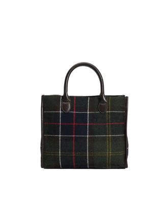 Barbour Womens Tote Bag Barrhill Wool Mix Multicolour Polyester Handbags Hand
