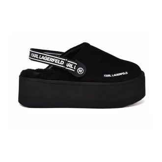 Karl Lagerfeld Femme, Chaussures, Noir, Taille: 36 EU Mules en Daim