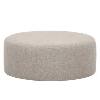 Norrwood home24 Polsterhocker Vagnas I 80 x 80 x 30cm Grau/Lichtgrau Webstoff Nere: Hellgrau