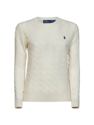 Polo Ralph Lauren Cable-Knit Wool-Cashmere Sweater - White