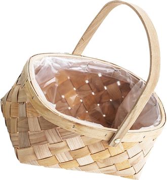 BESPORTBLE Geflochtener Pflanzkorb Mit Griffen Handgeflochten Im Landhausstil F&uuml;r Innen Und Au&szlig;enbereiche Geeignet F&uuml;r Frische Und Getrocknete Blumen Sowie Zur A