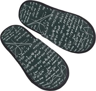 Generic Formules Math&eacute;matiques Manuscrites Unisexe Chaussons Chaud Pantoufles L&eacute;g&egrave;res Chaussures De Maison Pour Hiver Ext&eacute;rieur Int&eacute;rieur L