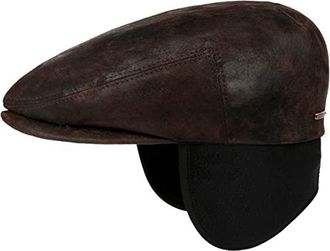 Stetson Casquette avec Oreillettes Kent Pigskin Homme - Made in The EU en Cuir Gavroche Protege-Oreilles Visiere, Oreillettes, Doublure Hiver Automne-Hiver - 
