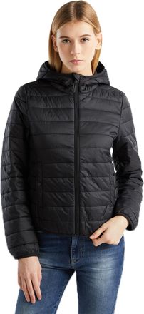 Benetton Damen 2twddn024 Gepolsterte Jacke, Schwarz 100, S