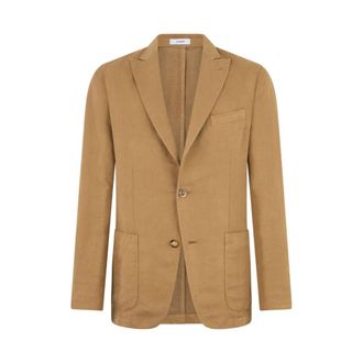 Boglioli Baumwolle Leinen Satin K-Jacke - - Jackets - Herren - Braun - 2XL