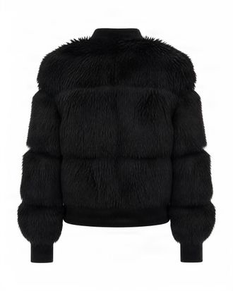 Patrizia Pepe Faux Fur Jacket - Black