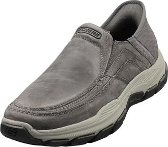 Skechers Mens Respected-Holmgren Slip-in Loafer, Charcoal, 10.5 Wide