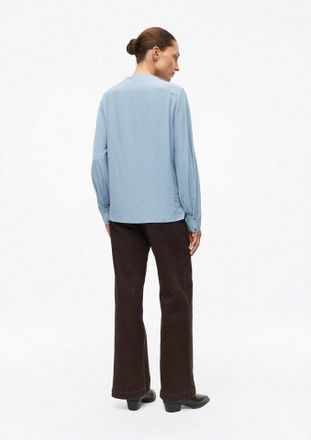 s.Oliver Langarmbluse Bluse Chiffon-Bluse mit Faltendetails am &Auml;rmel