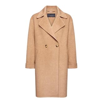 Elena Miro Femme, Manteaux, Beige, Taille: 42 FR Manteau midi en laine