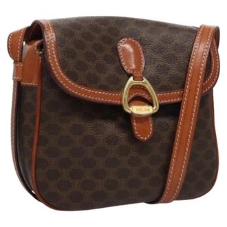 Celine Sac bandouli&egrave;re en toile Macadam Vintage Pre-owned - Femme - Pre-owned - Brun - Taille: ONE Size
