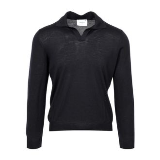 Gran Sasso Pull-over &agrave; col en V - Homme - Tops - Bleu - Taille: XL
