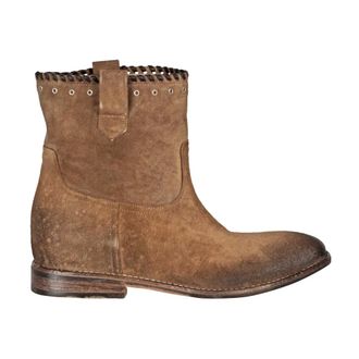 Strategia Femme, Chaussures, Brun, Taille: 38 1/2 EU Bottines Vintage Texanes en Daim