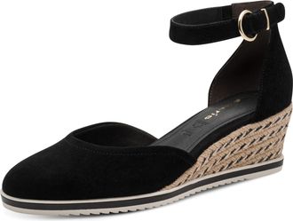 Tamaris Damen Keilpumps, Frauen Pumps,TOUCHit-Fu&szlig;bett,Lack,rosa,atmungs-aktiv,bequem,bequemlichkeit,breit,daempfung,elegant,Grey,Black,39 EU
