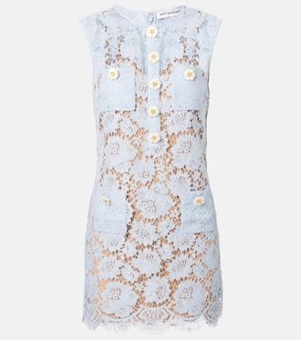 Self Portrait Robe en dentelle &agrave; fleurs