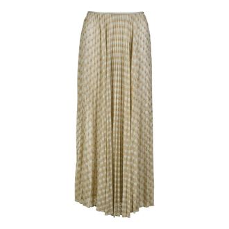 Forte_Forte Gonna Pliss&egrave; Maxi Rock - - Skirts - Damen - Gr&uuml;n - M