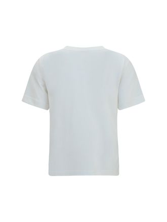 Burberry Womens Cotton T-Shirt With Check Flag Chalk T-Shirts & Jerseys