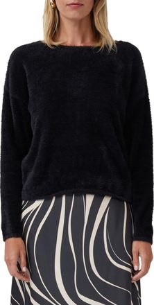 s.Oliver Flauschiger Pullover mit U-Boot-Ausschnitt