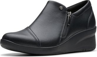 Clarks Suttyn Rei&szlig;verschluss, Mokassin f&uuml;r Damen, Schwarz, Leder, 40.5 EU