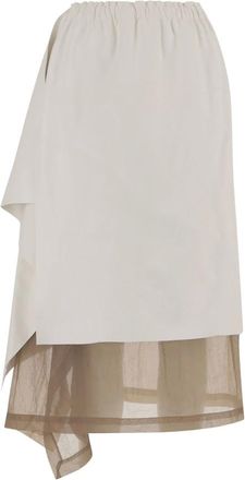 Niccol&ograve; Pasqualetti Niccol&ograve; Pasqualetti, Femme, Jupes, Beige, Taille: 36 FR Midi Skirt