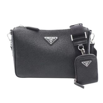 Prada Pre-owned Saffiano Travel Sac bandouli&egrave;re - Femme - Pre-owned - Noir - Taille: ONE Size