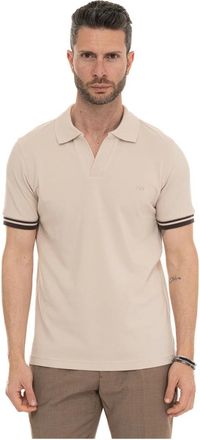 Fay Homme, Tops, Beige, Taille: M Polo Sans Boutons
