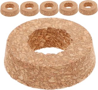 Cabilock 6 Stück Teiliges Korkstopfen mit Mittelloch für Hydrokulturvasen Nachhaltige Propagation Tube Cork Lid Geeignet für Glasvasen Dekorative Tischdeko für