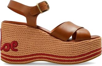 Chlo&eacute; Femme, Chaussures, Brun, Taille: 36 EU Sandales compens&eacute;es