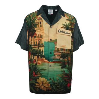 Carlo Colucci Bedrucktes Kurzarmhemd - - Shirts - Herren - Mehrfarbig - M