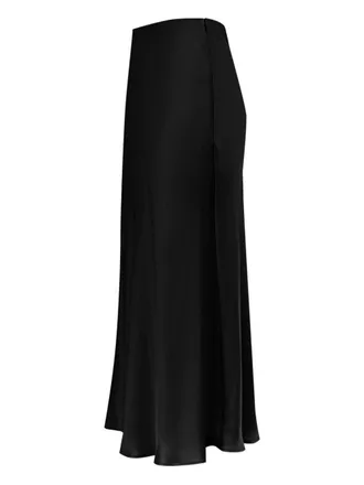 Sally Lapointe Womens Midi Skirt Cream Acetate