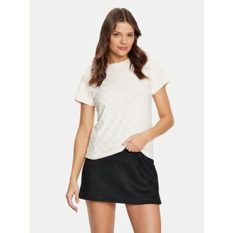 Guess T-Shirt V5RI02 KCLG2 &Eacute;cru Regular Fit