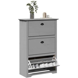 vidaXL Tag&egrave;re &agrave; chaussures bodo gris 80x35x118 cm - Vidaxl
