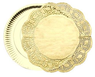 Ibili Ibili Teller-/Platzdeckchen-Set, 32/34 cm, Papier, gold, 35 x 10 x 10 cm, 6-Einheiten