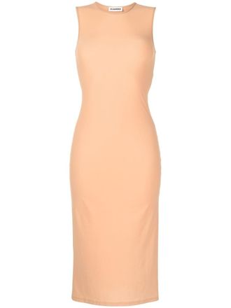 Jil Sander robe longue à col rond - Tons neutres