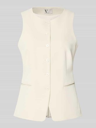 Vera Mont Weste mit Rundhalsausschnitt und Paspeltaschen