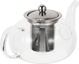 Pretyzoom Th&eacute;i&egrave;re en Verre 800 Ml avec Infuseur en Acier Inoxydable R&eacute;sistante &agrave; la Chaleur Transparente Accessoire pour Maison et Bureau