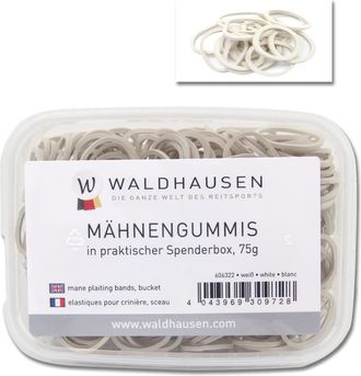 Waldhausen Mähnengummis in Spenderbox, Weiss