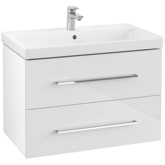 Villeroy & Boch Avento - Waschtischunterschrank, 78x51x45 cm, 2 Ausz&uuml;ge, Crystal White A89100B4