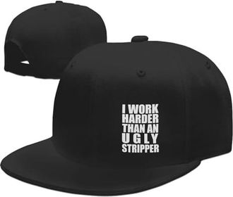 Generic Je Travaille Plus Dur quune Strip-Teaseuse Moche Femme Homme Casquette De Baseball L&egrave;g&eacute;re Chapeaux Pare-Soleil Snapback Snapback Chapeau pour Adulte T