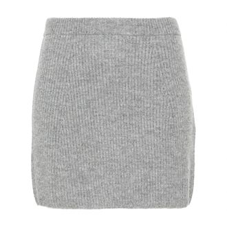 Sportmax Gerippter Strickrock Grau - - Skirts - Damen - Grau - XS