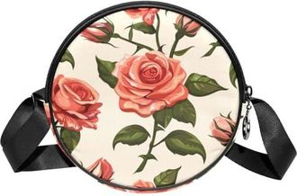 Generic Sac &agrave; bandouli&egrave;re rond pour femme, petit sac &agrave; bandouli&egrave;re avec fermeture &eacute;clair, bretelles r&eacute;glables, style d&eacute;contract&eacute;, pour femmes et filles