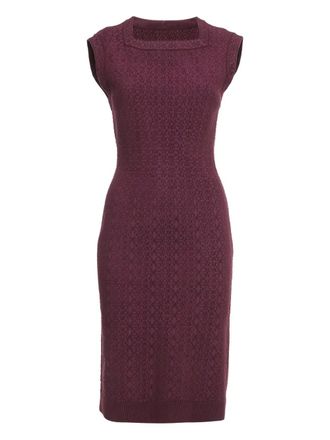 Alaia robe courte &agrave; motif en jacquard - Rouge