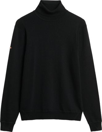 Superdry Herren Merino-Rollkragenpullover Schwarz XXXL