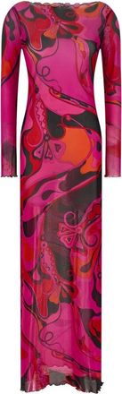 Pucci Femme, Robes, Rose, Taille: 40 FR Orchidee Print Tulle Dress